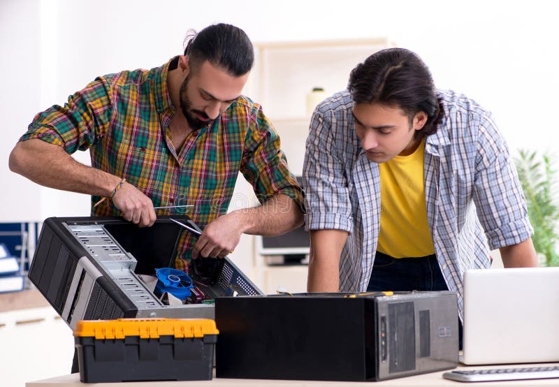 It Engineers Working on Hardware Issue Stock Photo - Image of ...