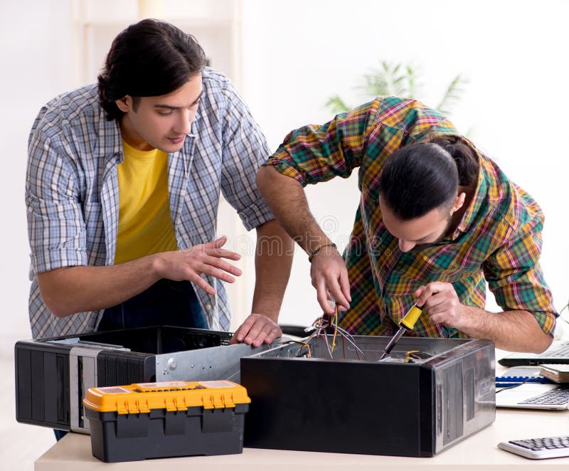 It Engineers Working on Hardware Issue Stock Photo - Image of business ...