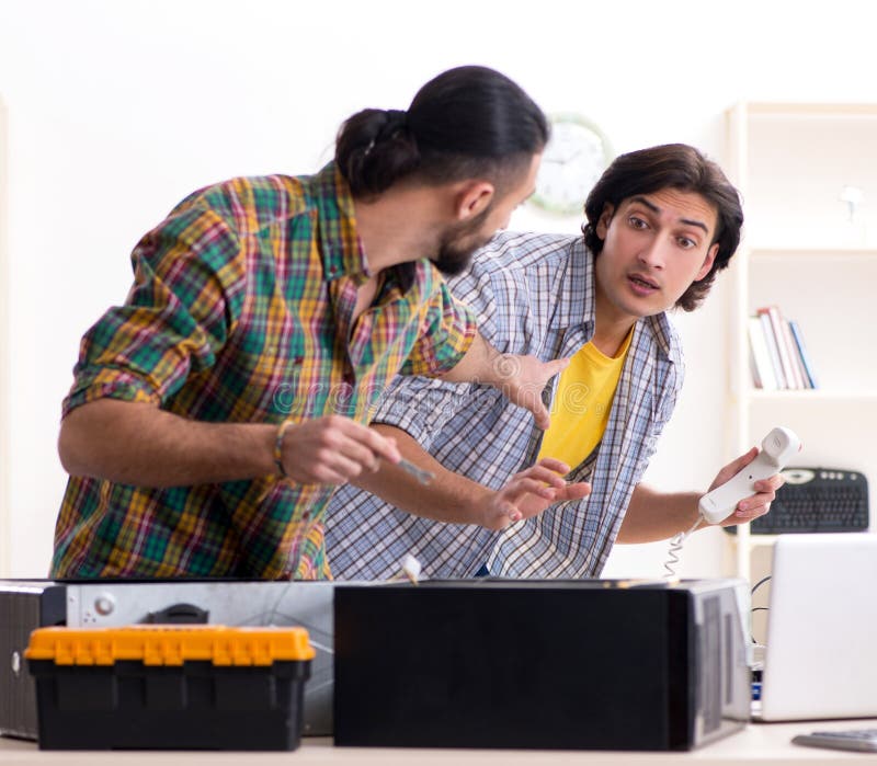It Engineers Working on Hardware Issue Stock Image - Image of phone ...