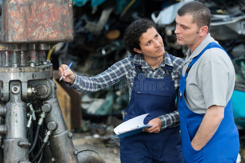 Engineers Working on Machines Stock Image - Image of workers, operator ...