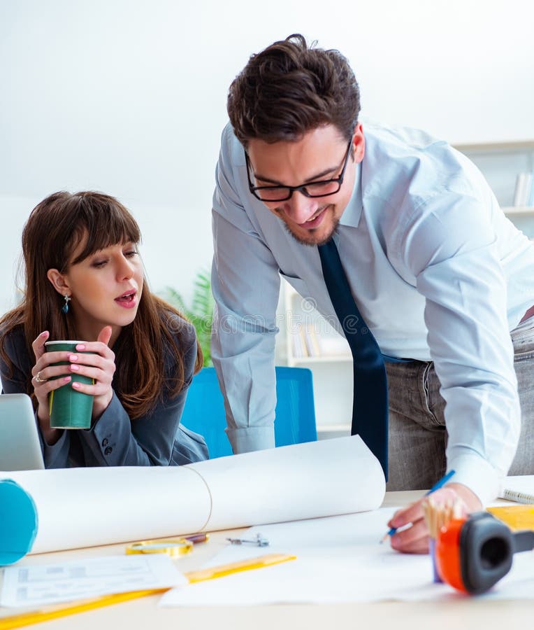 Engineers Working on New Project Stock Image - Image of business ...