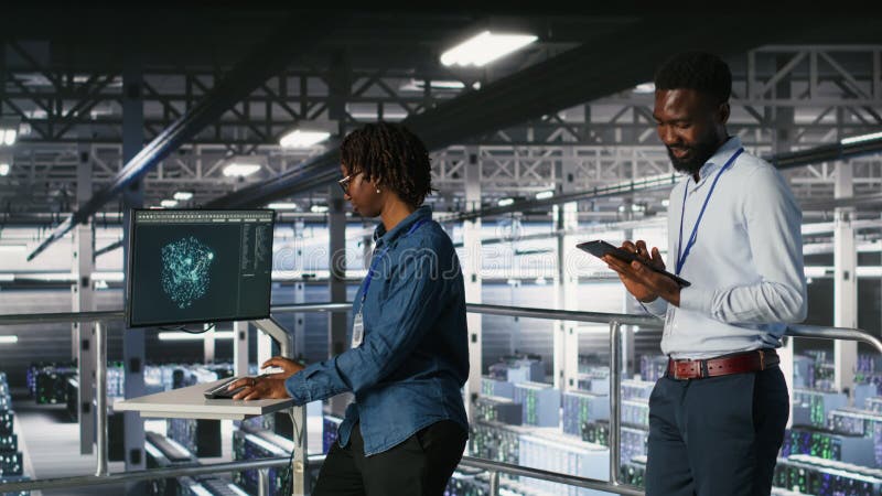 Engineers Working Together on Data Center Industrial Platform Stock ...