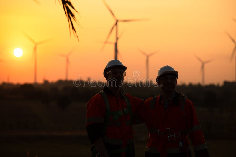 Engineers Working on Wind Farms for Renewable Energy are Responsible ...