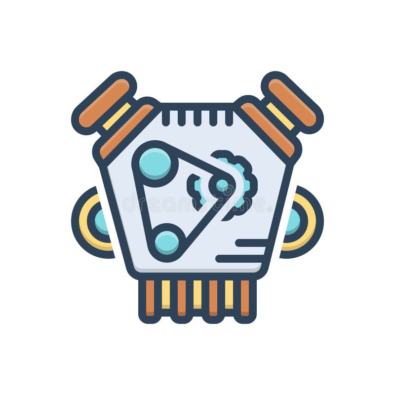 Color Illustration Icon for Engines, Vehicle and Car Engine Stock ...