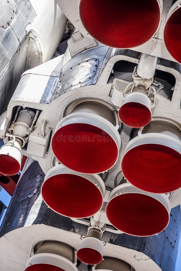 Engines and Nozzle Launch Vehicle. Launch Vehicle on the Launchpad ...
