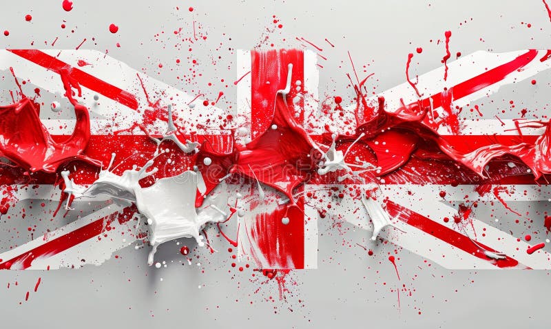 England Abstract Flag Made from Paint Splashes Stock Illustration ...