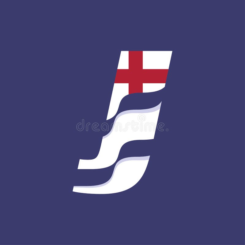 England Alphabet Flag with Letter J Stock Vector - Illustration of ...