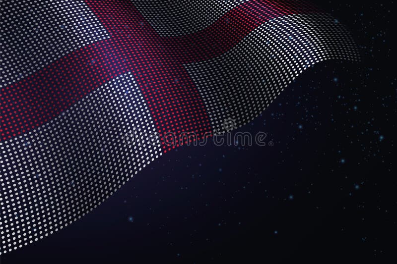 England Digital Flag Made of Dots Over a Starry Background Stock Image ...