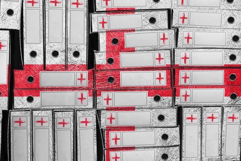 England Flag Colors Folder Stack, Bureaucracy and Government ...