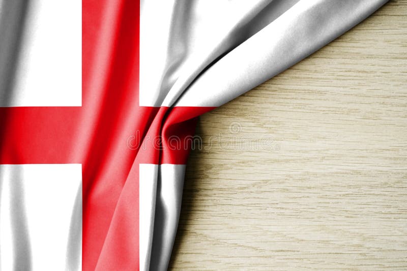 England Flag. Fabric Pattern Flag of England. 3d Illustration Stock ...