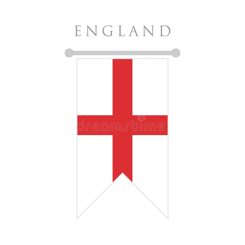 England Flag Flat Design Vector Illustration Stock Illustration ...