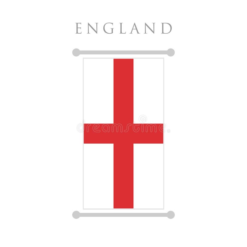England Flag Flat Design Vector Illustration Stock Illustration ...