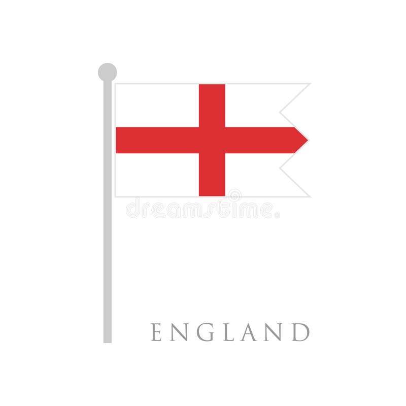 England Flag Flat Design Vector Illustration Stock Vector ...