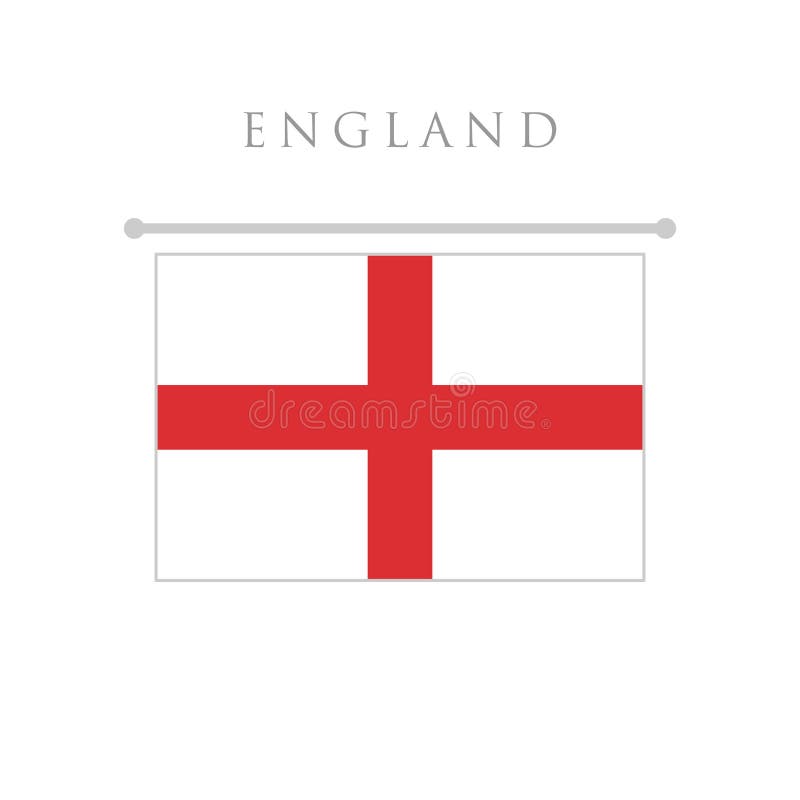 England Flag Flat Design Vector Illustration Stock Vector ...