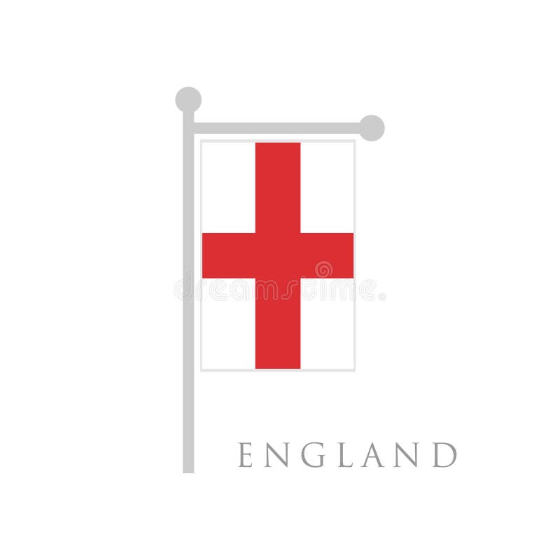 England Flag Flat Design Vector Illustration Stock Vector ...