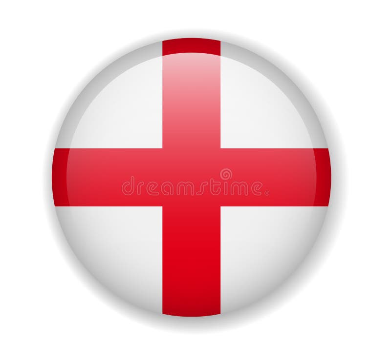 England Flag Round Bright Icon on a White Background Stock Illustration ...