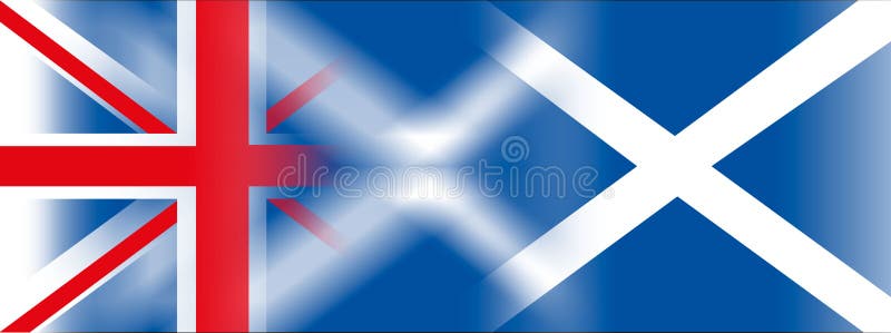 England Flag and Scotland Flag Stock Illustration - Illustration of ...