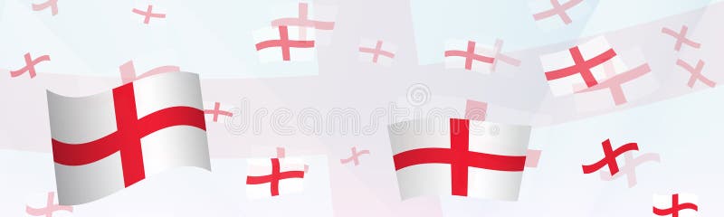 England Flag-themed Abstract Design on a Banner. Abstract Background ...