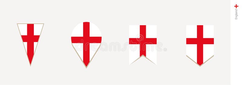 England Flag in Vertical Design, Vector Illustration Stock Vector ...