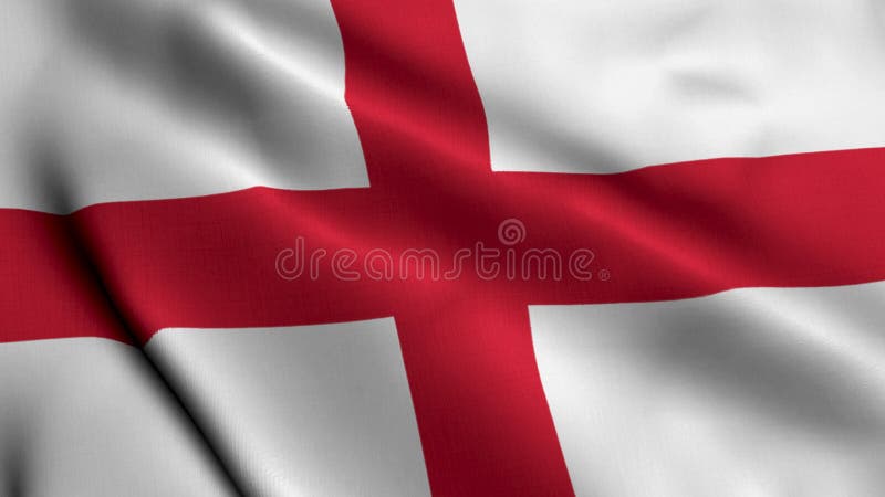 England Flag, with Waving Fabric Texture. Real Satin Texture England ...
