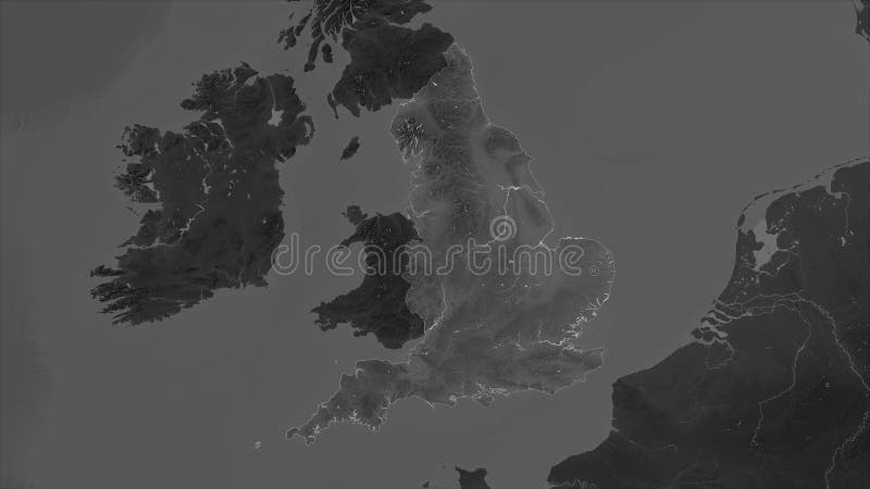 England - Great Britain Highlighted. Grayscale Stock Illustration ...