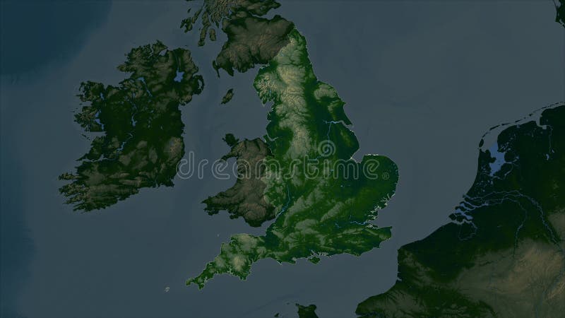 England - Great Britain Highlighted. Physical Stock Illustration ...