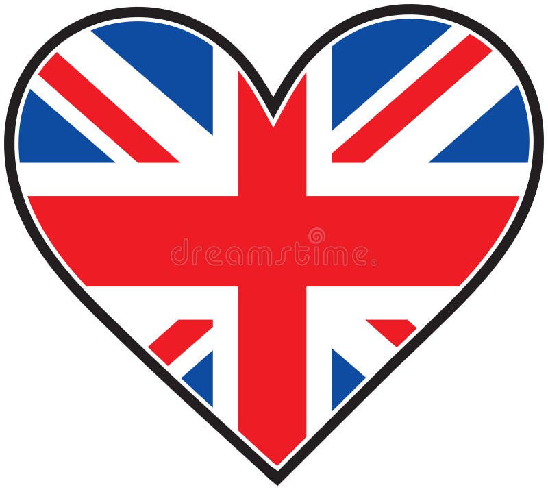England Heart Flag stock vector. Illustration of passion - 8240278
