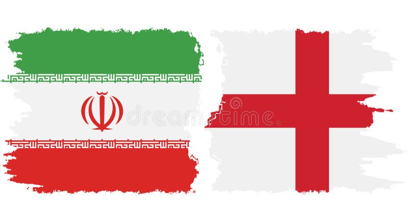 England and Iran Grunge Flags Connection Vector Stock Vector ...