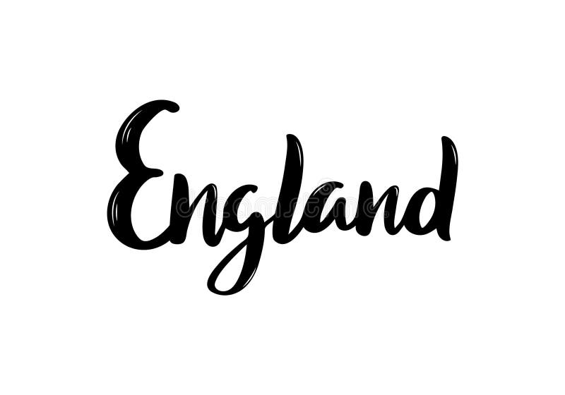 England Lettering. stock vector. Illustration of handwritten - 288775830