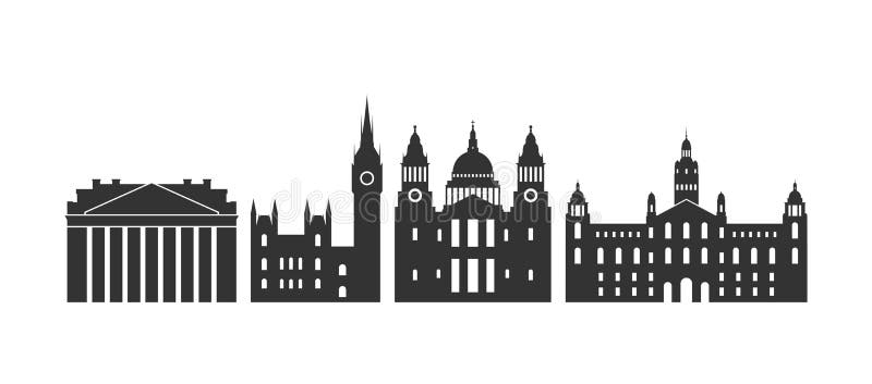 England Logo. Isolated English Architecture on White Background Stock ...