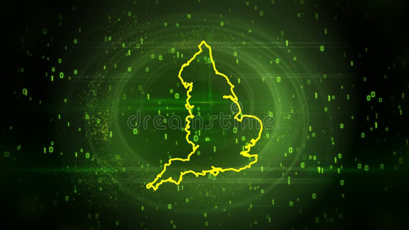 England Map on Digital Background Stock Illustration - Illustration of ...