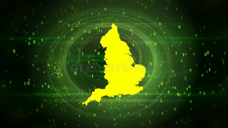 England Map on Digital Background Stock Illustration - Illustration of ...