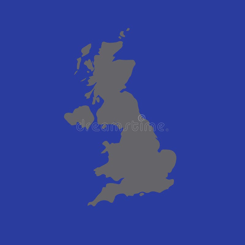 England Map Picture on Blue Background. Vector Illustration Stock ...