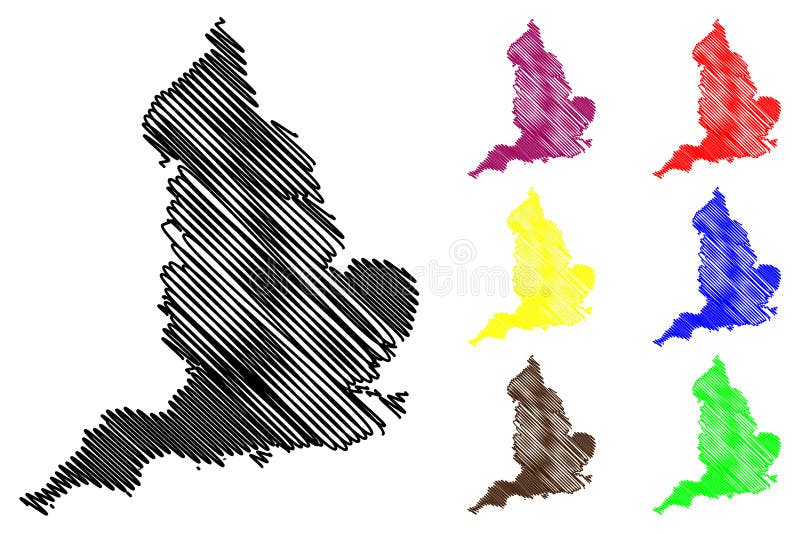 England map vector stock vector. Illustration of delineation - 100045242