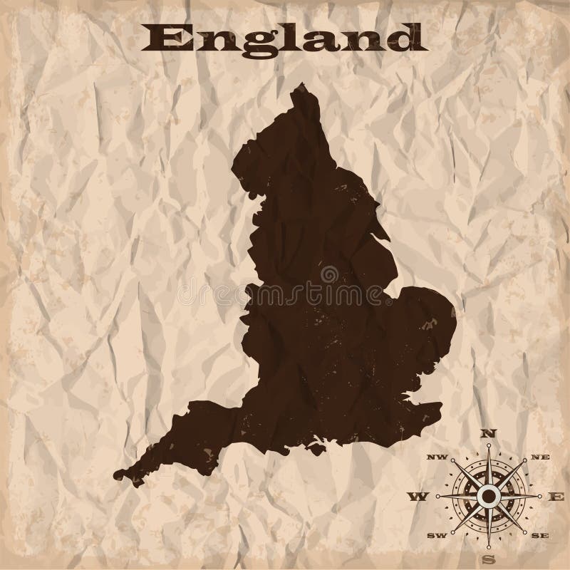 USA Old Map with Grunge and Crumpled Paper. Vector Illustration Stock ...