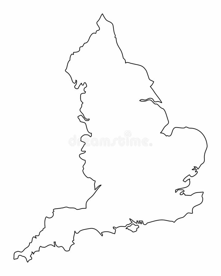 England outline map stock vector. Illustration of country - 321817088