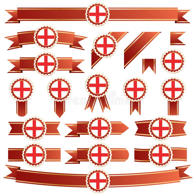 England ribbons stock vector. Illustration of white, british - 24664559
