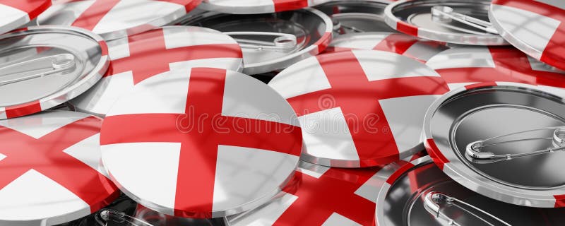 England - Round Badges with Flag Stock Illustration - Illustration of ...