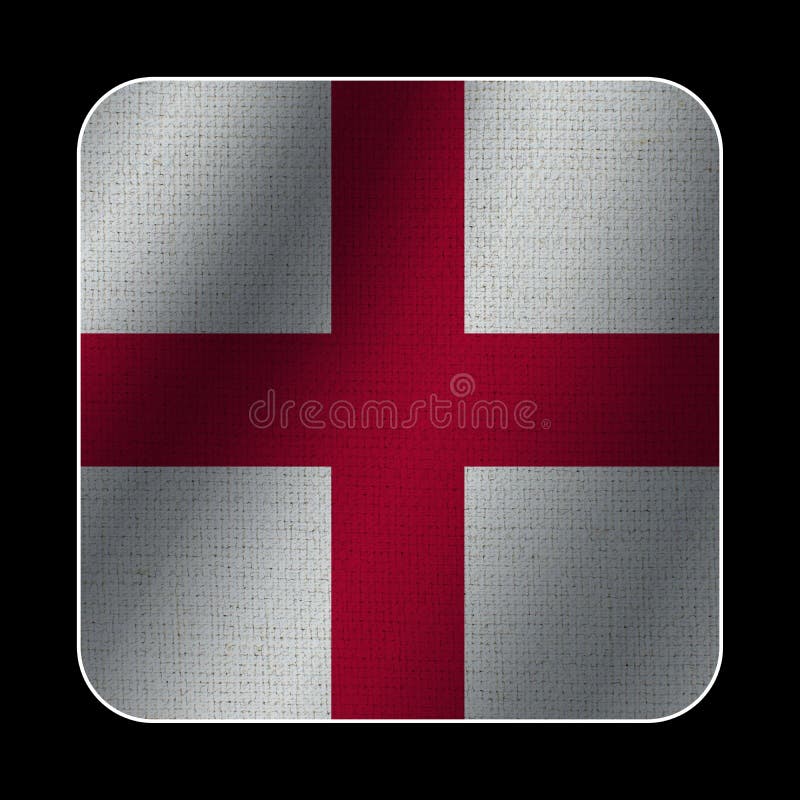 England Square Flag, Fabric Pattern Texture, Black Background, 3D ...