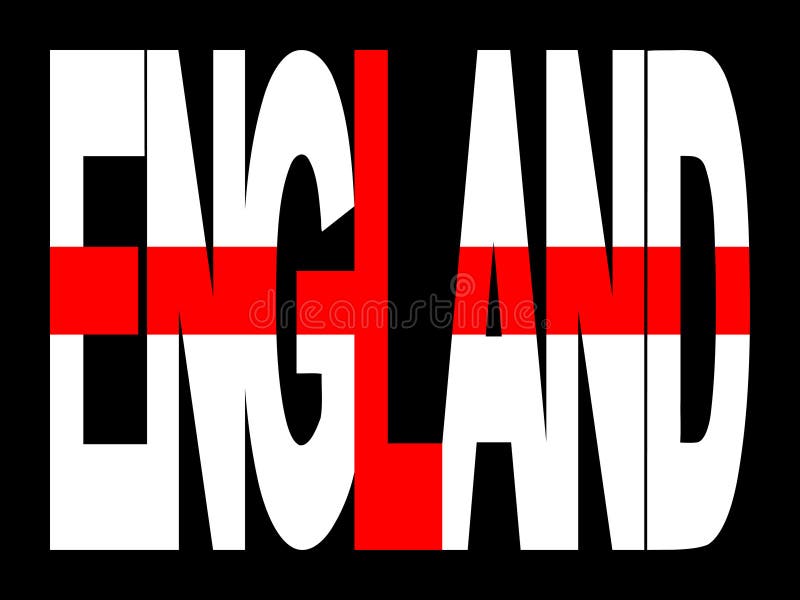 England-Text Mit Markierungsfahne Vektor Abbildung - Illustration von ...