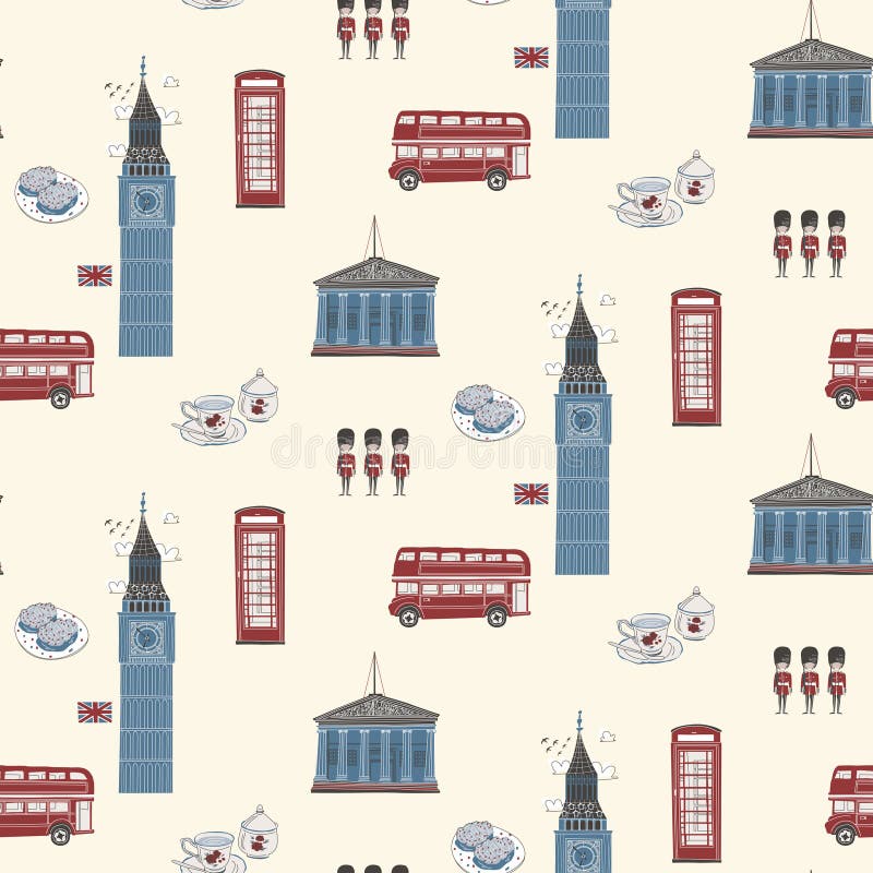 England Travel Background. Brochure Stock Vector - Illustration of ...