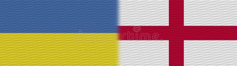 England and Ukraine Fabric Texture Flag â€“ 3D Illustrations Stock ...