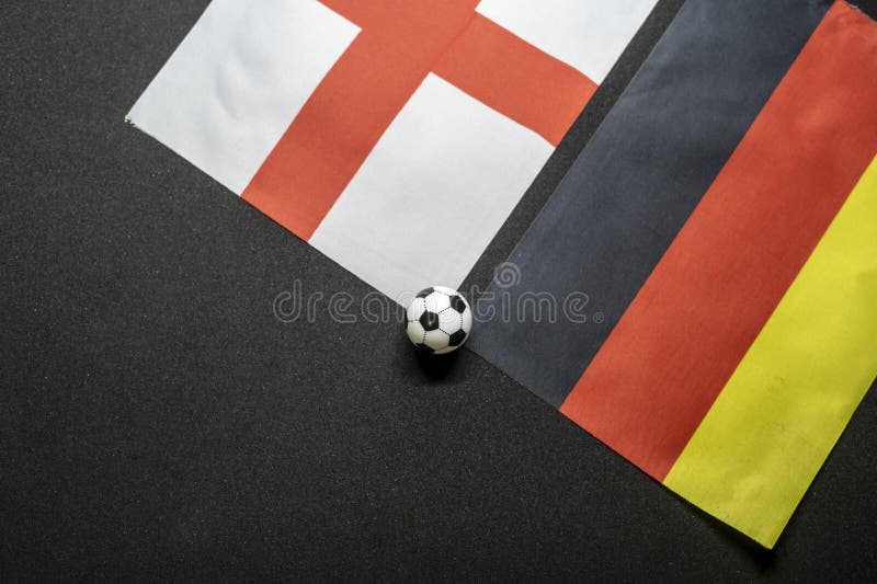 England Vs Germany, Football Match with National Flags Stock Image ...
