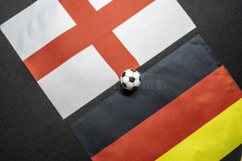 England Vs Germany, Football Match with National Flags Stock Image ...