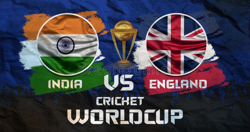 England Vs India Cricket Match Poster Design. Stock Illustration ...