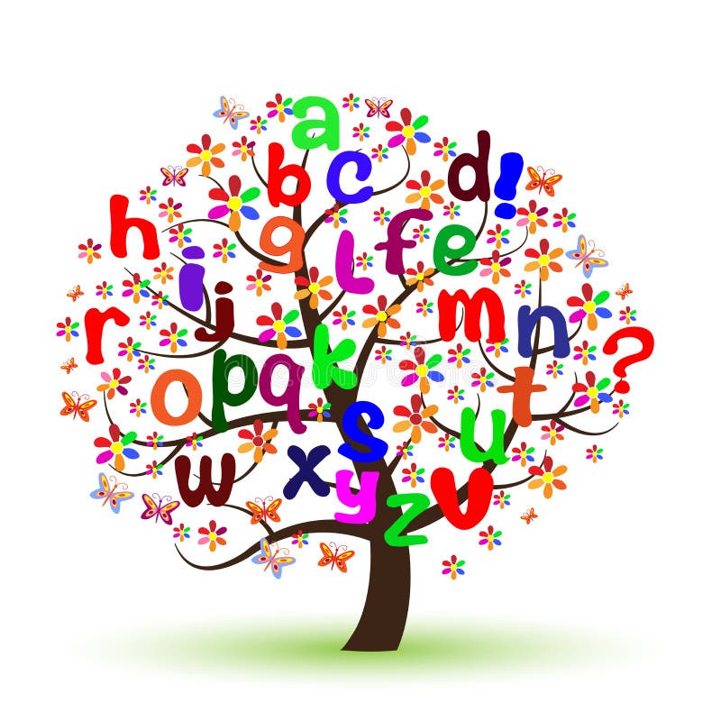 Englisches Alphabet vektor abbildung. Illustration von gras - 56080512