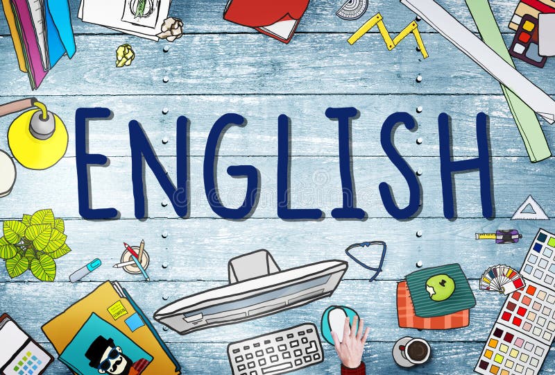 Englisches Sprachbildungs-Konzept Briten England Stock Abbildung ...