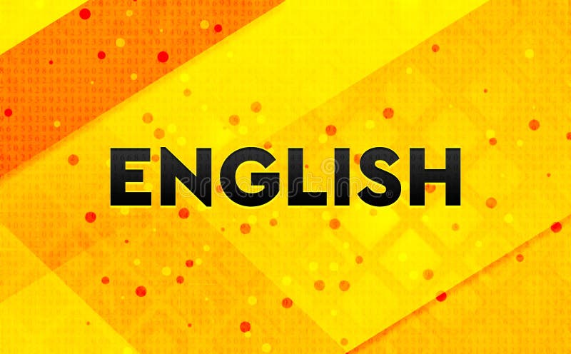 English Abstract Digital Banner Yellow Background Stock Image - Image ... English Abstract Digital Banner Yellow Background Stock Image - Image ...