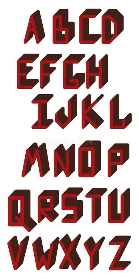 English Alphabet. ABC. Capital Letters Stock Vector - Illustration of ...