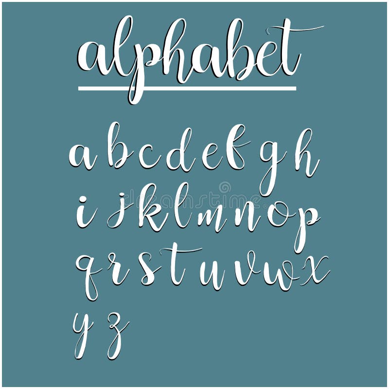 Alphabet Letters Lettering Calligraphy Vector Stock Vector ...